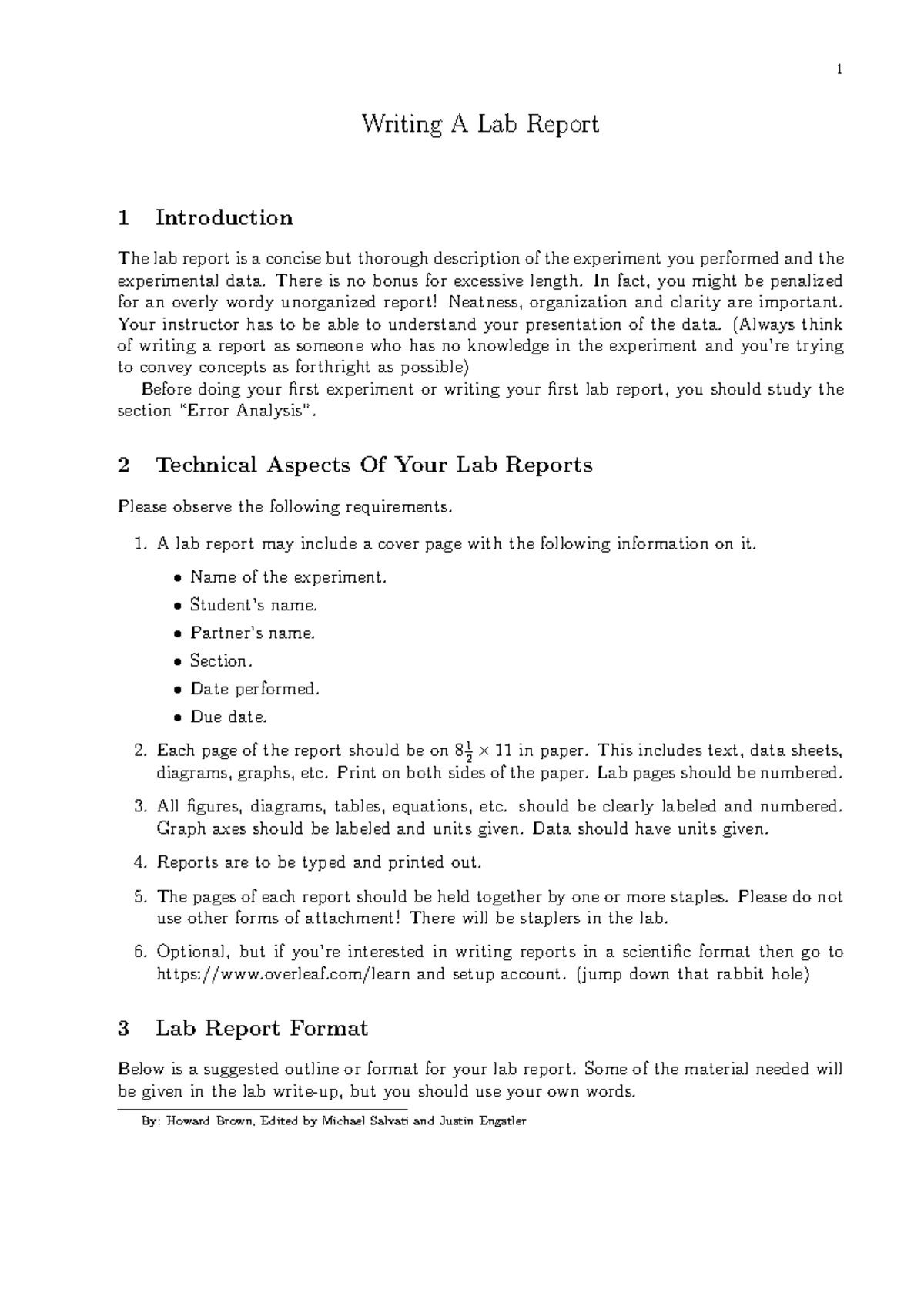 NYU Writing a Lab Report: Guidelines and Format Essentials - Studocu
