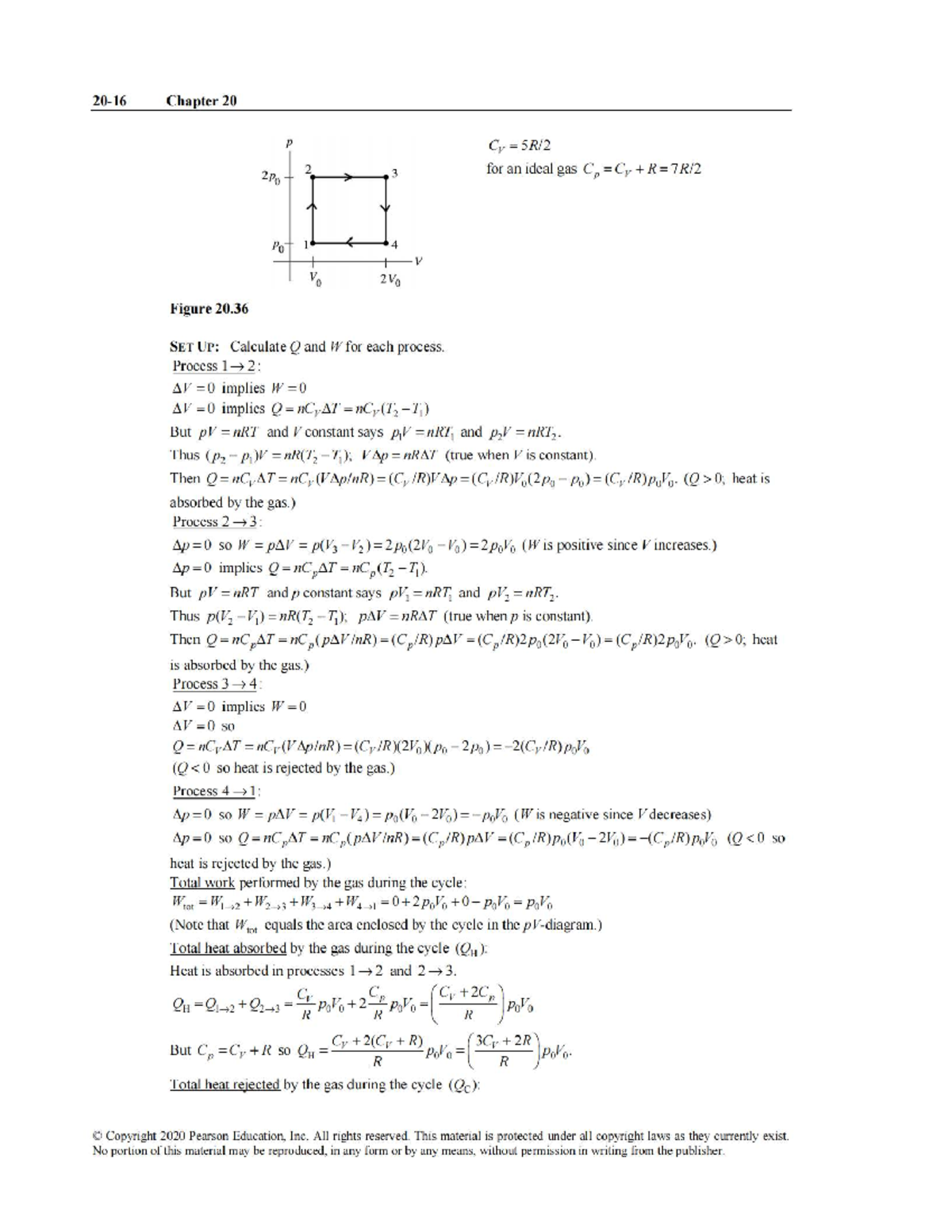 Chapter 20: Ideal Gas Processes - Q and W Calculations (University Physics) - Studocu