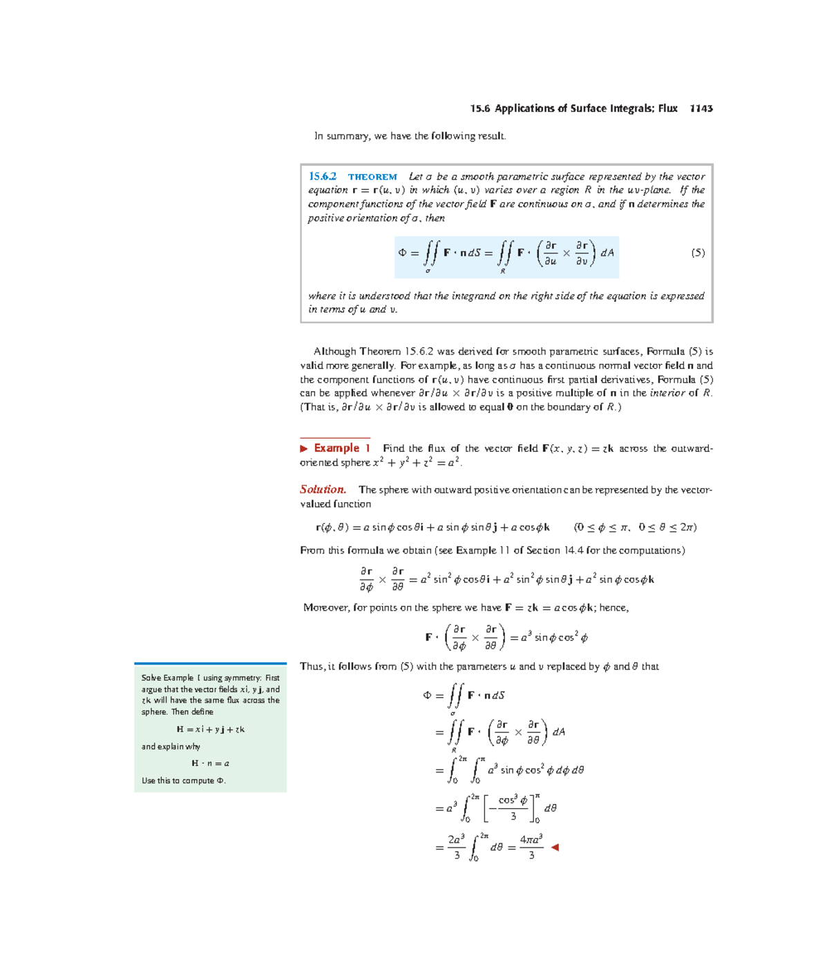 Calculus Anton C15: Applications of Surface Flux (Pages 1165-1166 ...