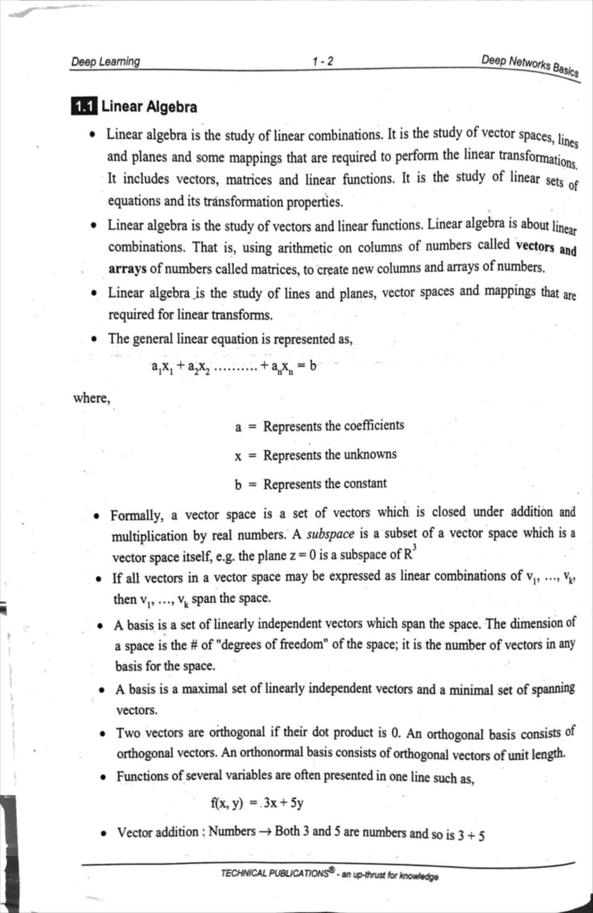 DL-Unit 1 book 2 - Deep learning notes - Deep Learning Deep Networks ...