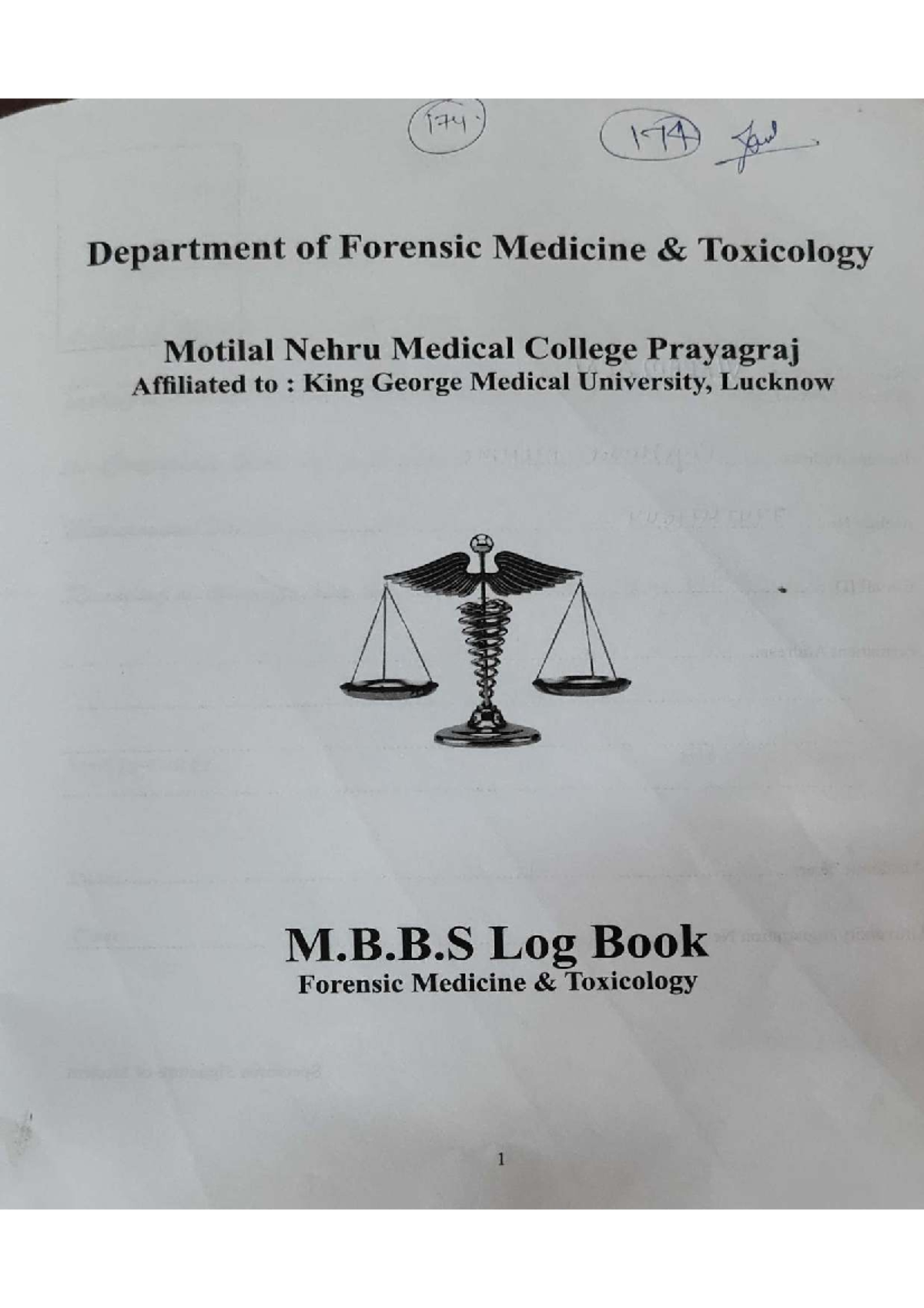 M.B.B.S Log Book: Forensic Medicine & Toxicology Insights - Studocu