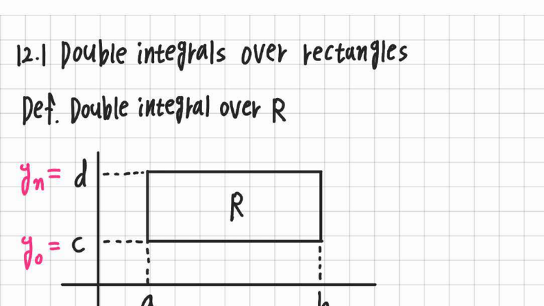 12.1 Double Integrals Over Rectangles - Multiple Integrals Notes - Studocu
