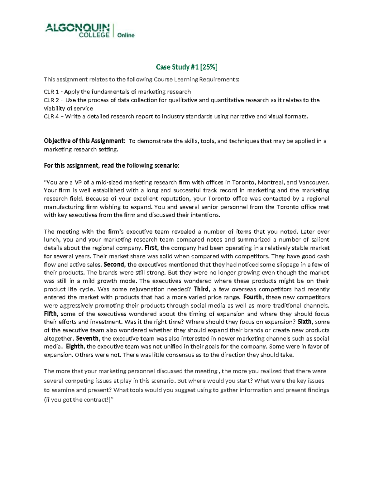 MKT0019 Case Study 1: Marketing Research Proposal for Expansion - Studocu