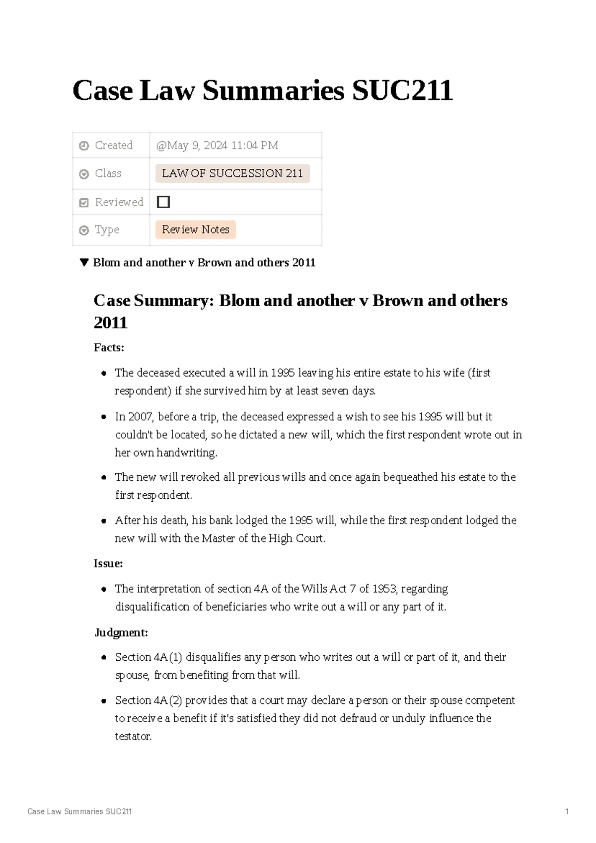 Le Roux v Dey 2011 - Del201 - Le Roux v Dey 2011 3 SA 274 CC 1 Le Roux ...