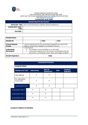 Sitxwhs 007 Student Assessment Tasks-updated 22 Sept 2023 (1 ...