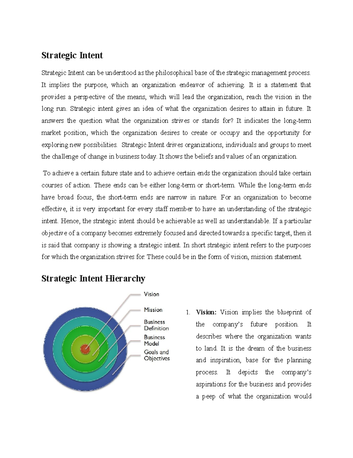 Strategic Management Insights: Understanding Strategic Intent and ...