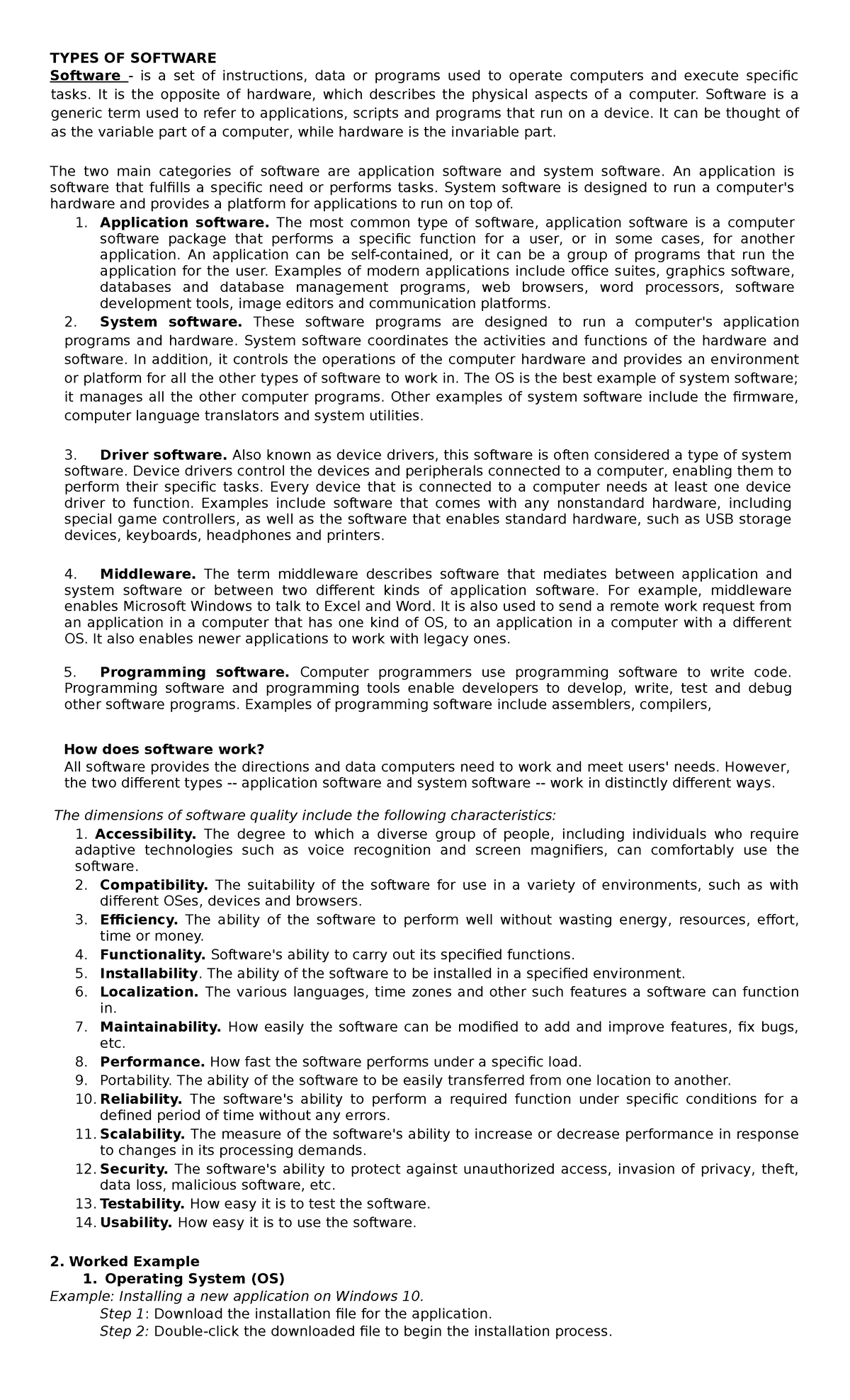 Types of Software: Application, System, and More Explained - Studocu