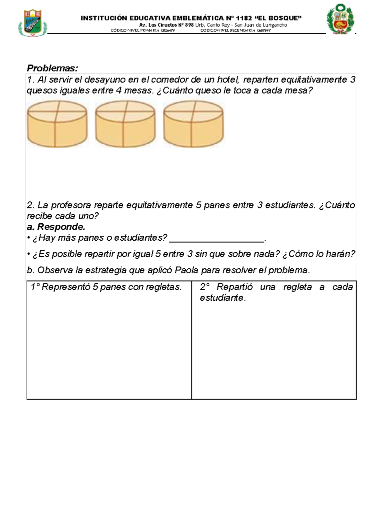 Fichas Matemáticas - Problemas de Reparto y Estrategias (Nivel Primaria ...