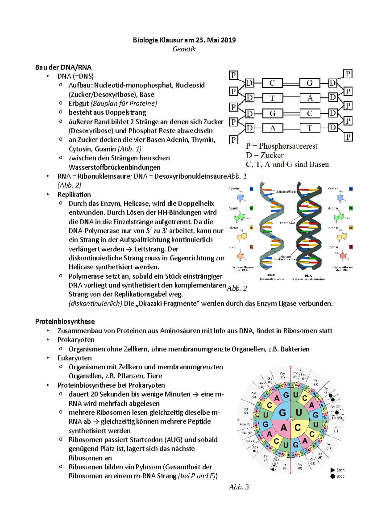 Biologie Klausur zum Thema Genetik - Warning: TT: undefined function: 32 Biologie Klausur am 23 ...