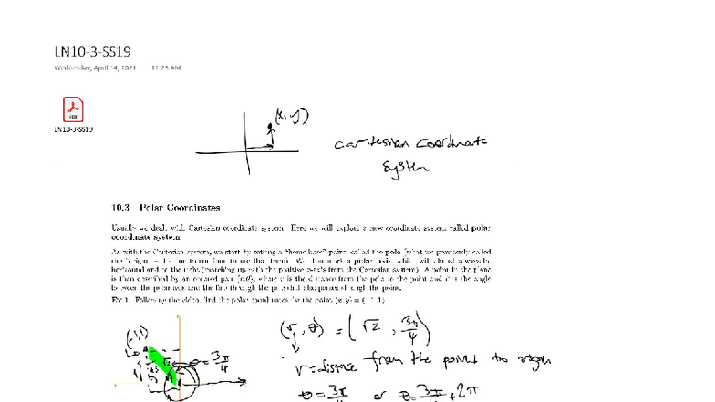 10-3SLN - Polar Coordinates and Conversion Techniques - Studocu