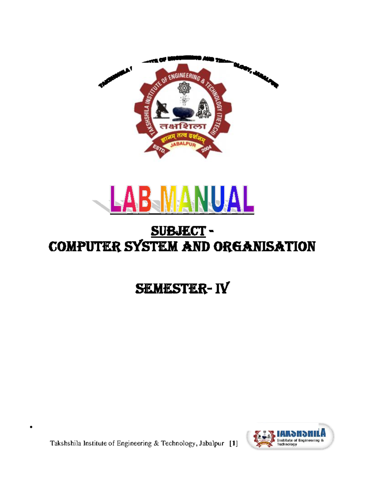 CSOM IV Lab Manual: Study of Digital Circuits and Microprocessors - Studocu