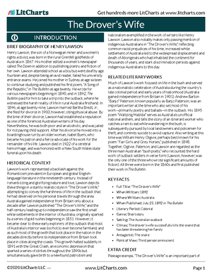 The Drover's Wife analysis summary - Published by Henry Lawson in 1892 ...