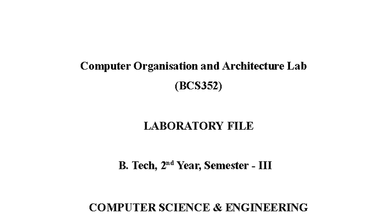 COA LAB Format.docx AMAN - Computer Organisation and Architecture Lab ...