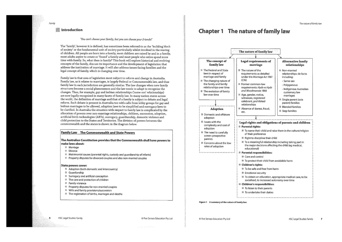 Lesson 1 - The Concept of Family Law (HSC Legal Studies) - Studocu