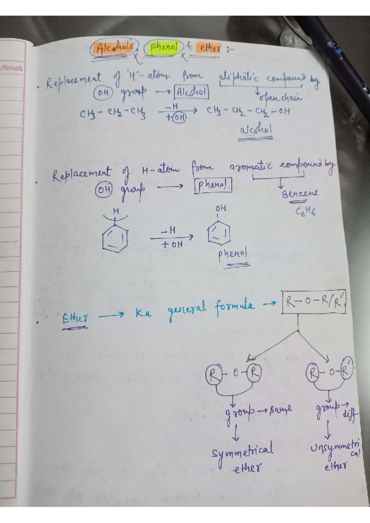 Aldehyde, Phenol, and Ether: Comprehensive Study Notes for CHM 101 ...
