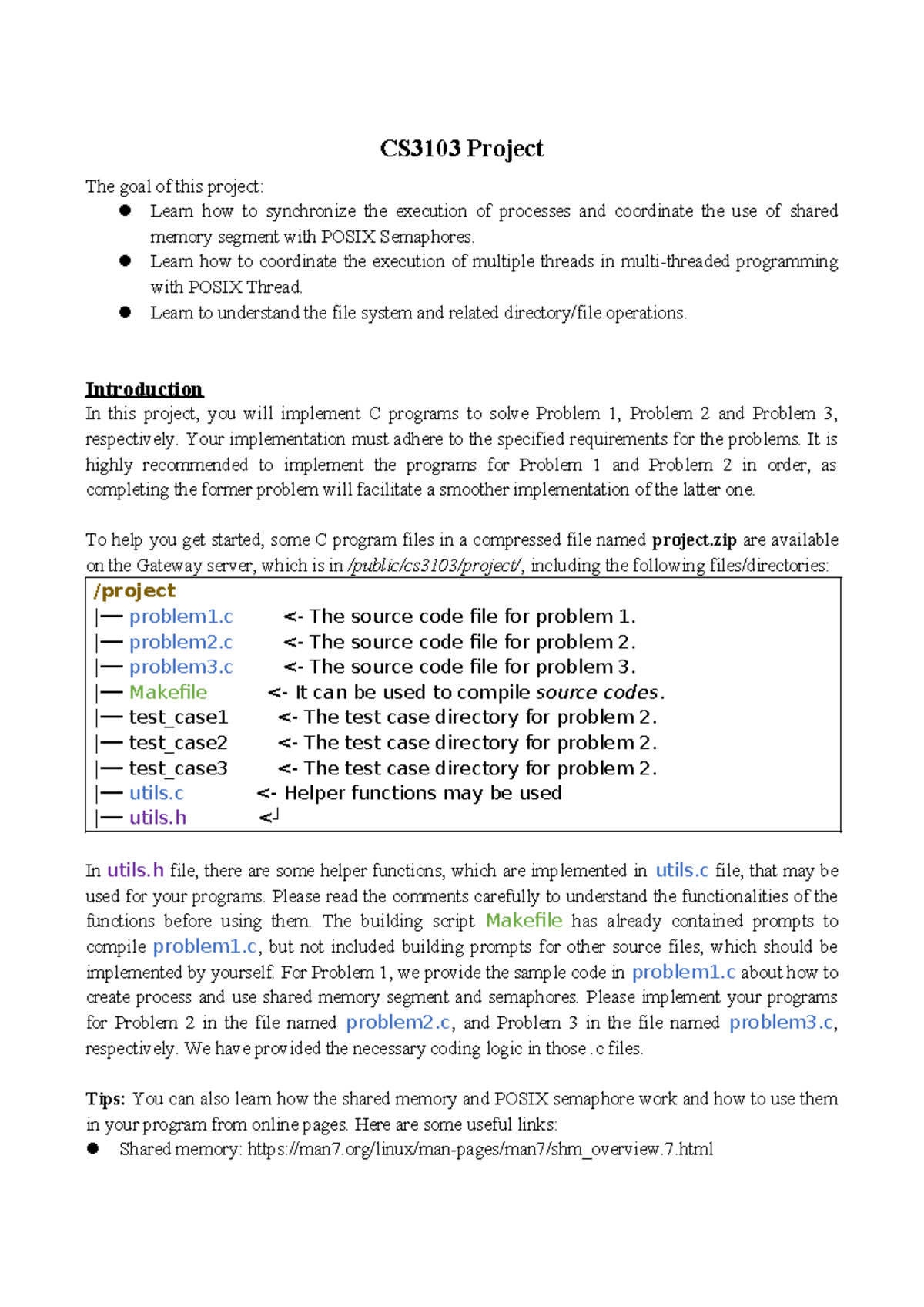 Cs3103-project-24FALL.v2 - CS3103 Project The goal of this project ...
