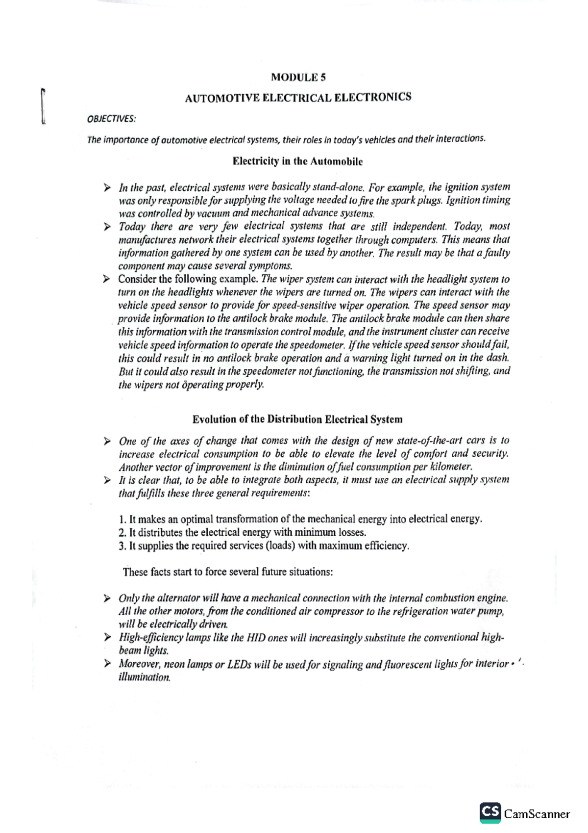 Automotive Electrical Electronics - MODULE 5 AUTOMOTIVE ELECTRICAL ...
