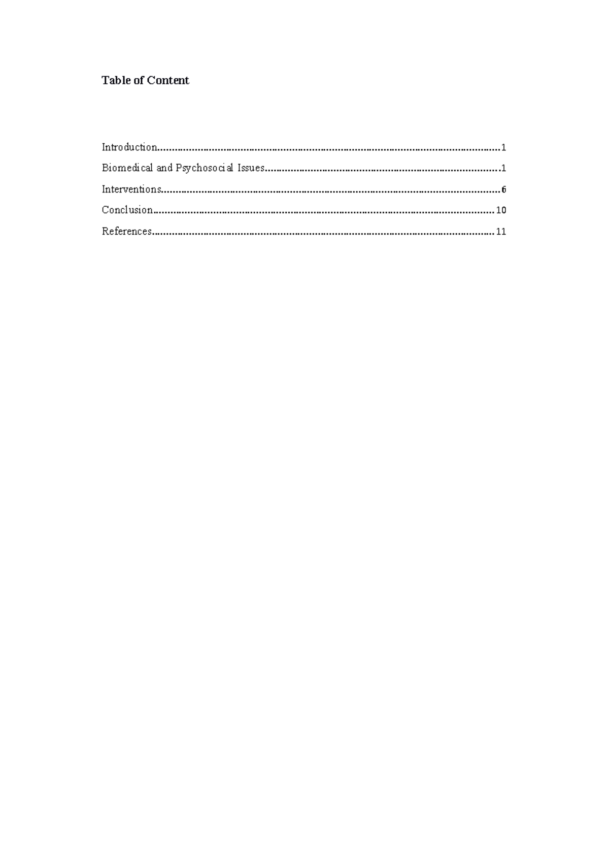 Seminar assignments - 2, case study - Table of Content - Studocu
