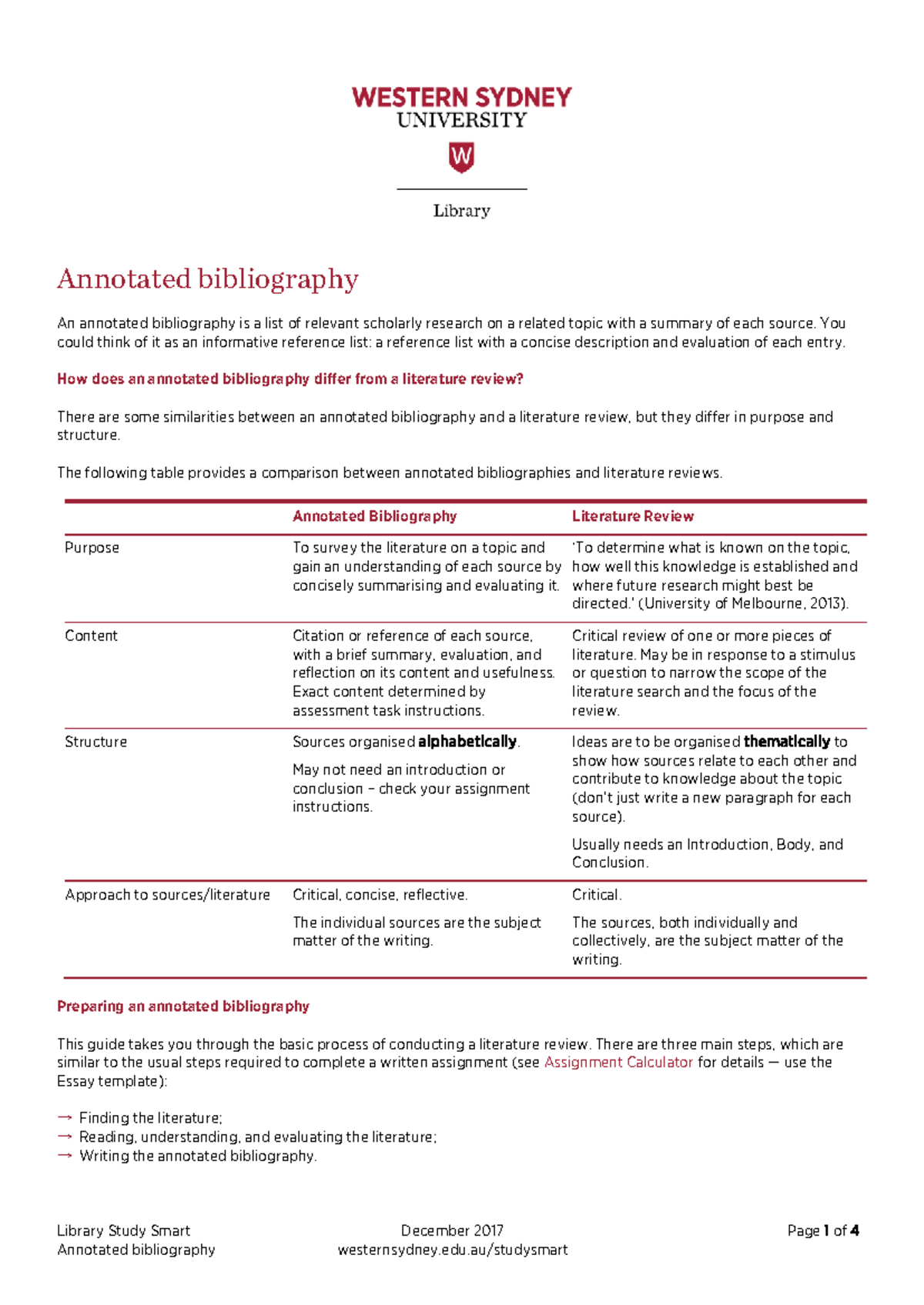 Annotated Bibliography WSU Guide - Library Study Smart December 2017 ...