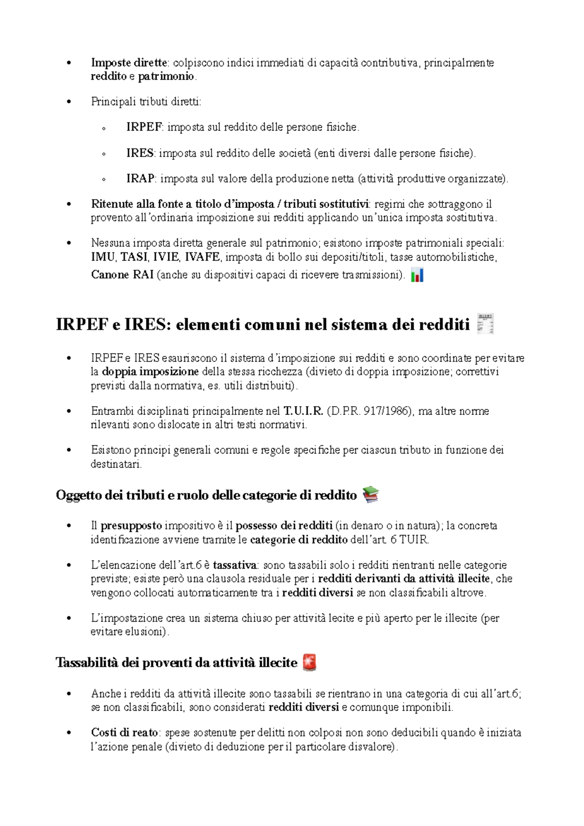 Esonero Tributario: Note e Riflessioni su Imposte Dirette e Redditi ...