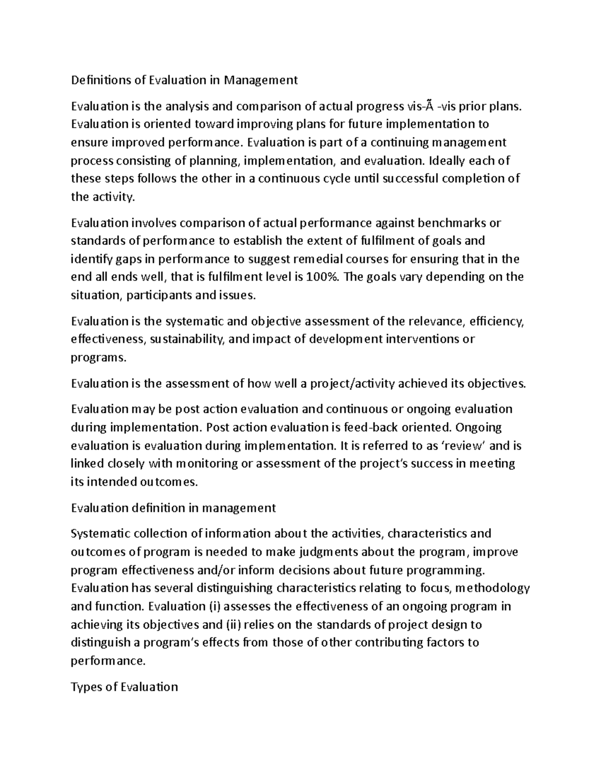 MGT 101: Evaluating Effectiveness in Management Practices - Studocu