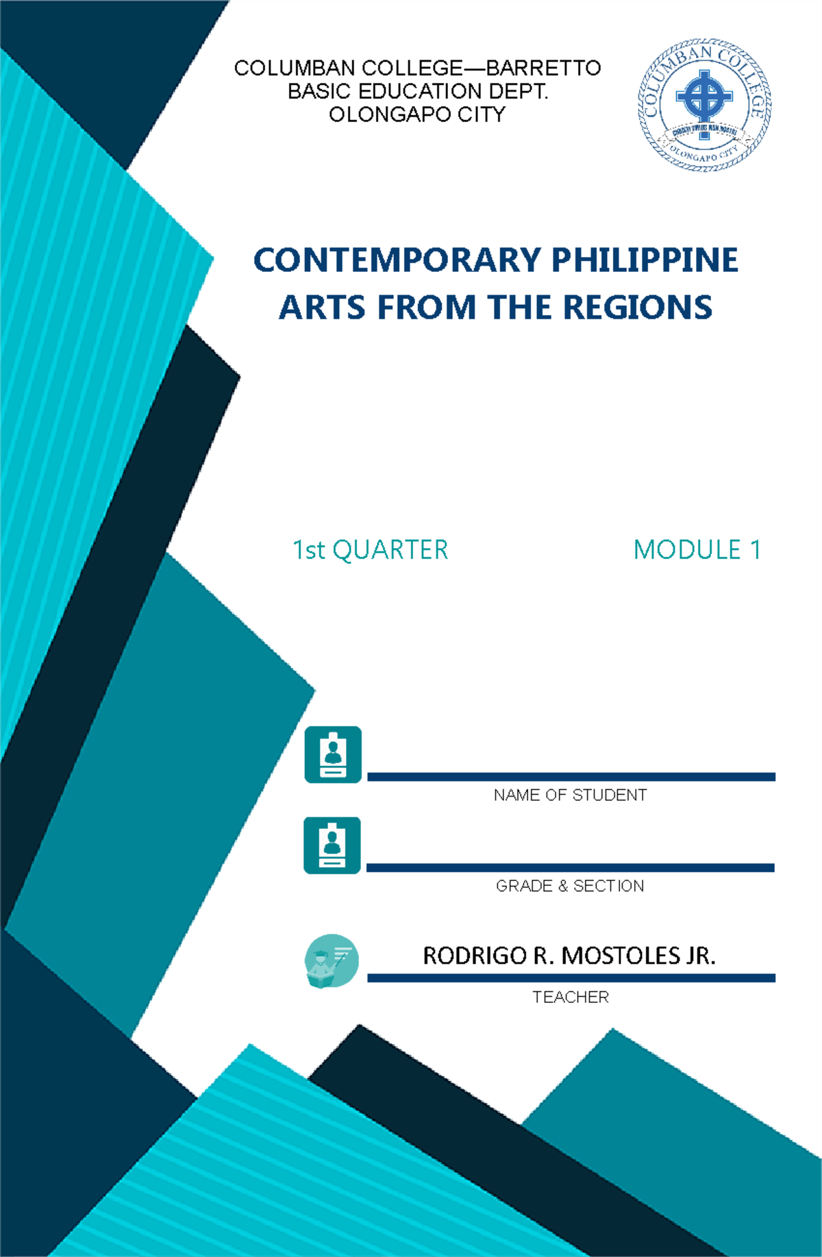 Contemporary Philippine ARTS FROM THE Regions 1st quarter S - COLUMBAN ...