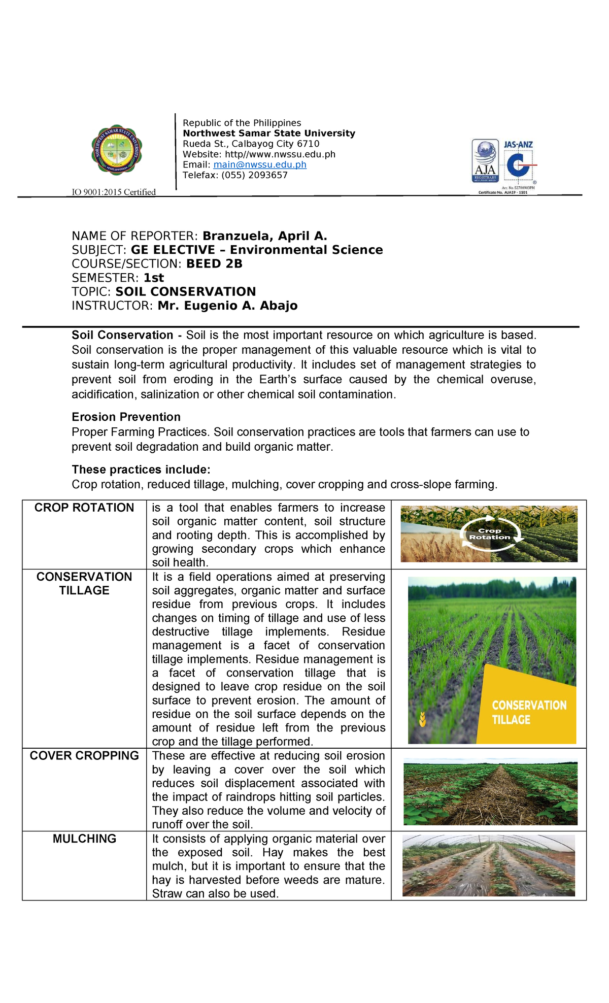 Format-of-the-hardcopy-report (1) envi scie - IO 9001:2015 Certified ...