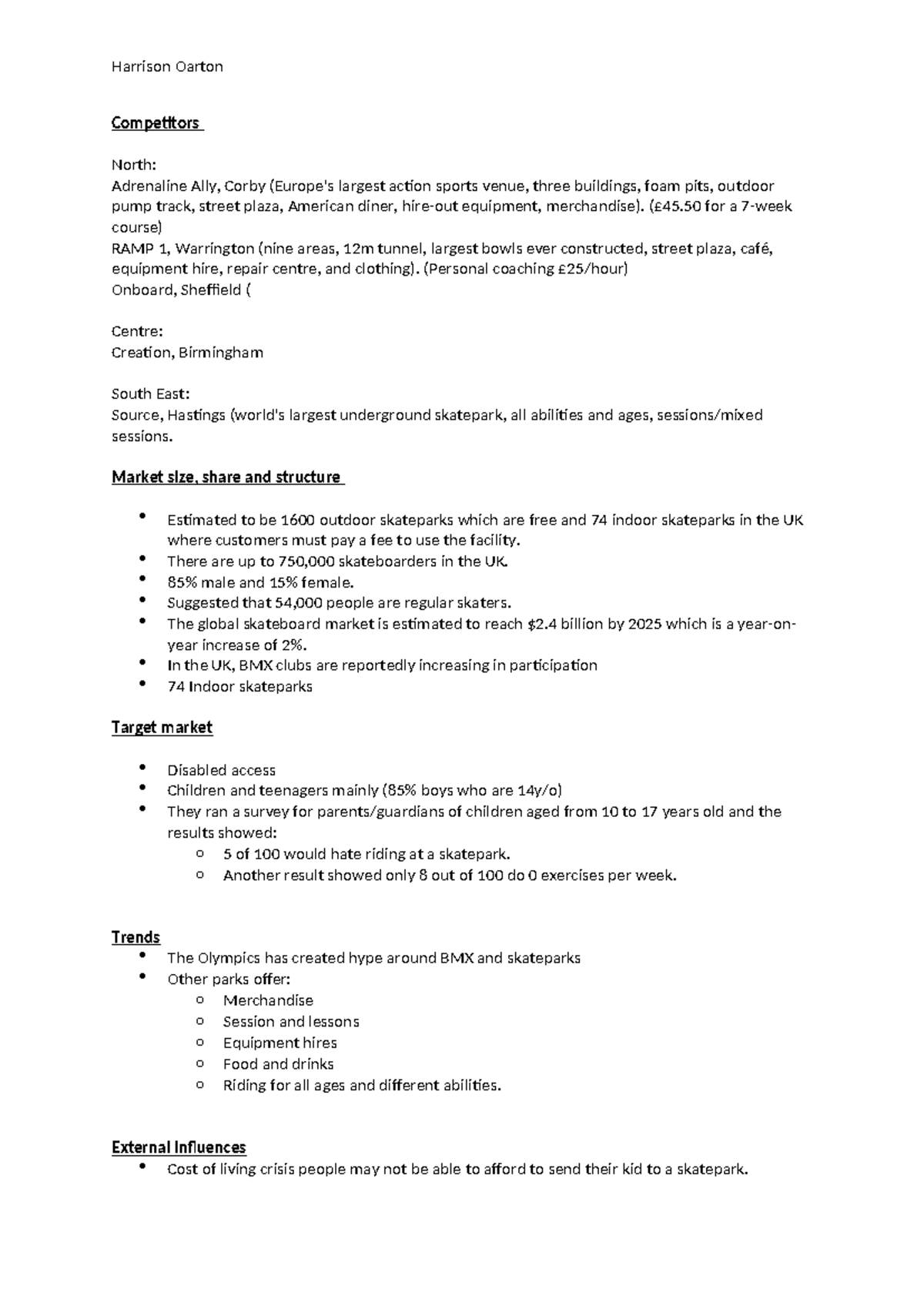 BTEC Business Unit 2: Competitive Analysis & Market Research Insights ...