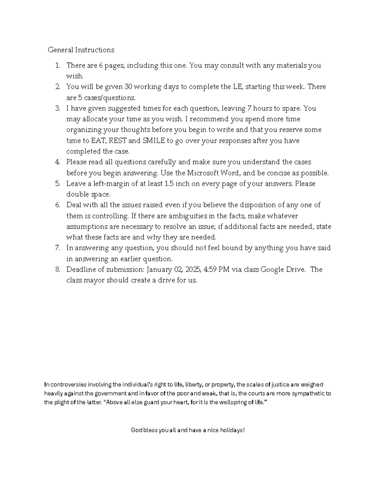 GE114 LE Instructions: Guidelines for Case Analysis and Submission ...