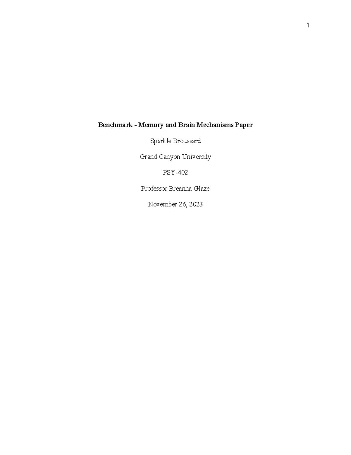 PSY- Memory & Brain Mechanisms: Exploring Memory Formation & Issues - Studocu