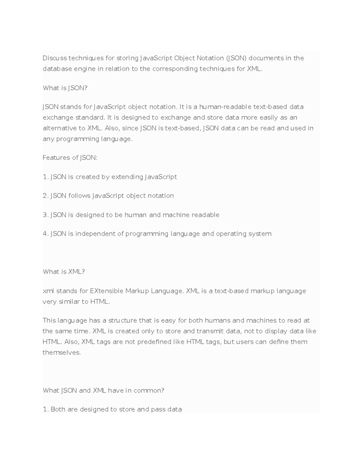 DQ 3-2-8 - DQ 3-2-8 - Discuss techniques for storing JavaScript Object ...