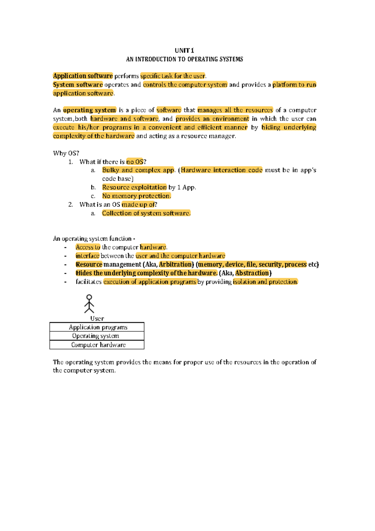 OS 101: Introduction to Operating Systems - Full Notes - Studocu