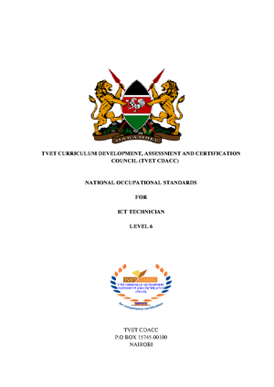 Curriculum ICT Technician Level 6 - TVET CURRICULUM DEVELOPMENT ...