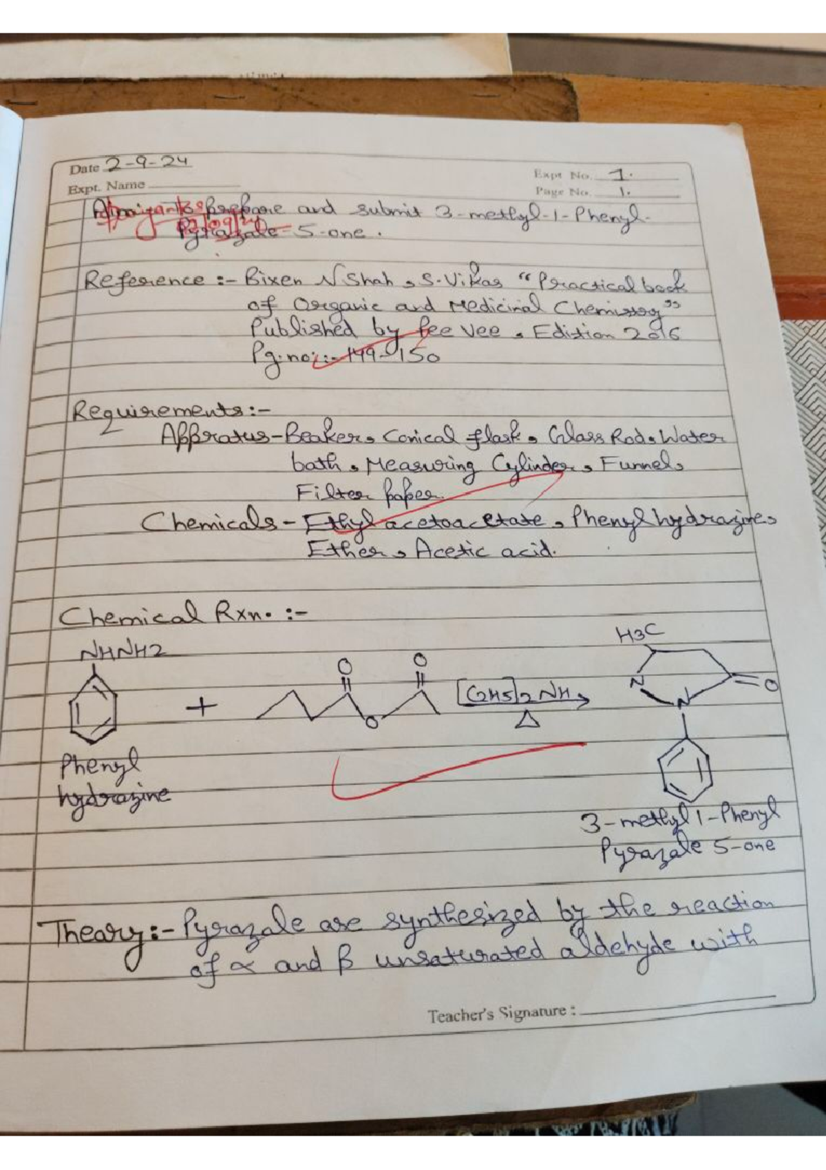 Medicinal Chemistry Lab Experiments (4th Sem) - Detailed Procedure ...