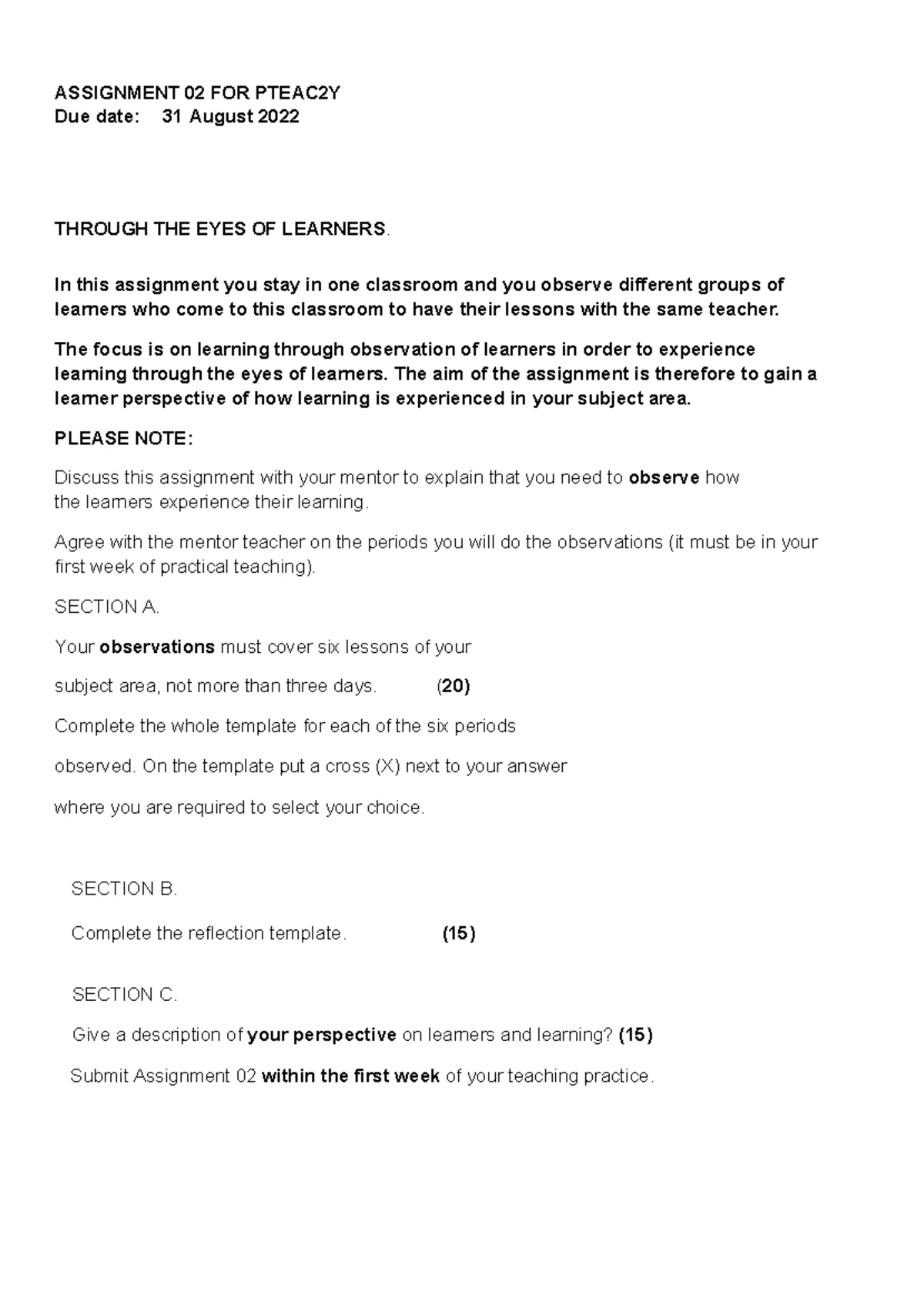 B.Ed (FET) Curriculum - Bachelor of Education (Senior and Further ...