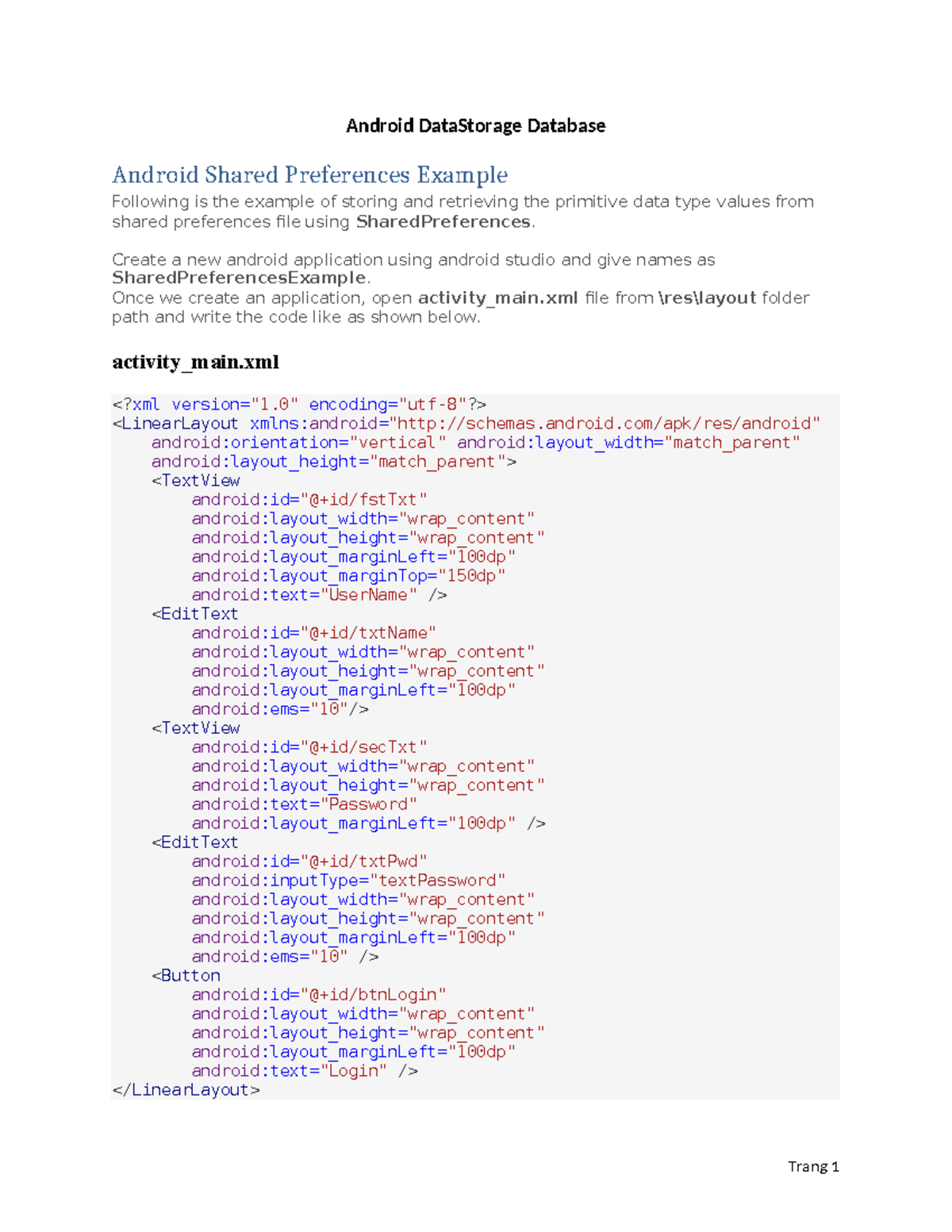 Lab12 Database - a fadf - Android DataStorage Database Android Shared ...