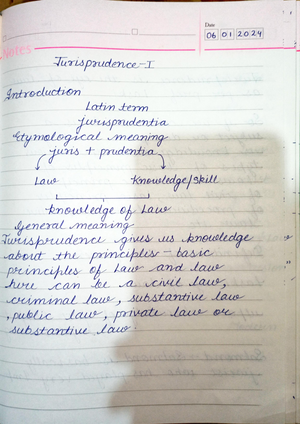 Jurisprudence-1 - Full notes - LAMIYA,S LAW CLASSES Jurisprudence ...