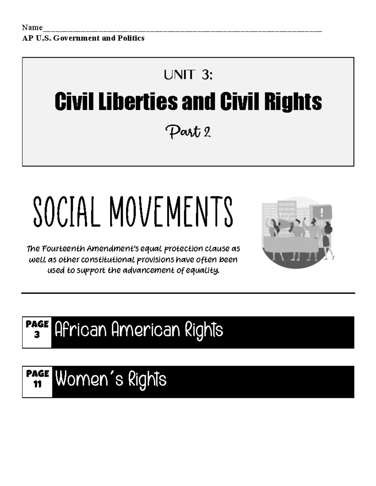 AP U.S. Government & Politics Unit 3: Civil Liberties & Rights Overview ...