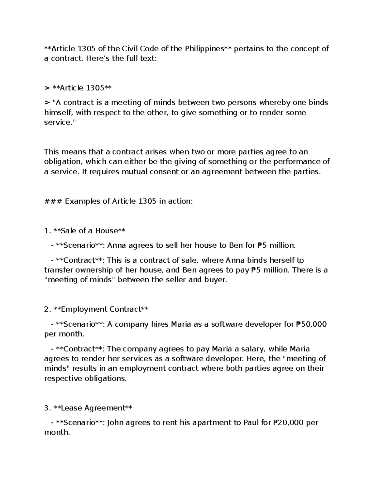 ART 1305 - Understanding Contracts in the Civil Code of the Philippines ...