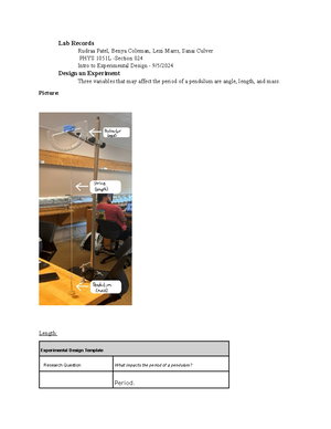 Lab 1 - Intro to Electric Fields - PHYS 1052L- 1/18/ Lab 01 – Intro to ...