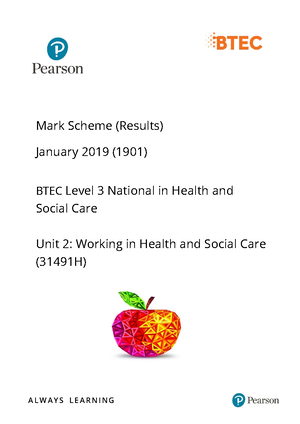 Unit 2 revision pack - Unit 2 level 3 HSC year 1 - Unit 2: Working in ...