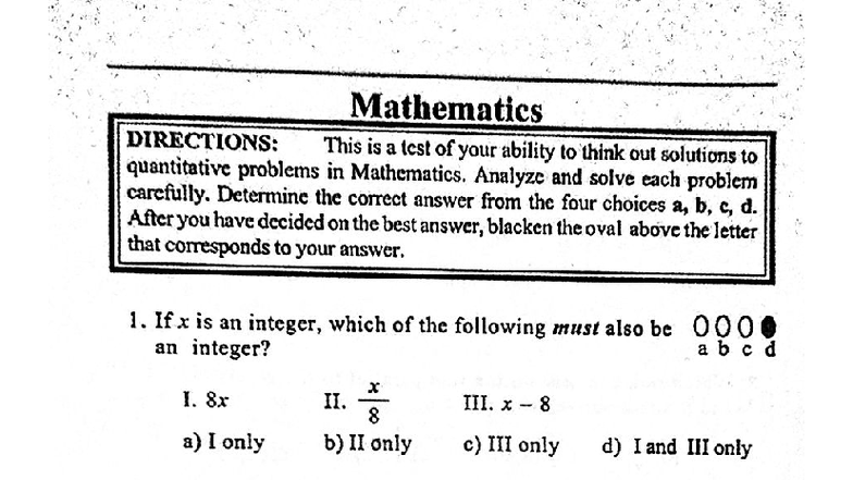 MSA UPCAT Mathematics Reviewer: Comprehensive Problem Set - Studocu