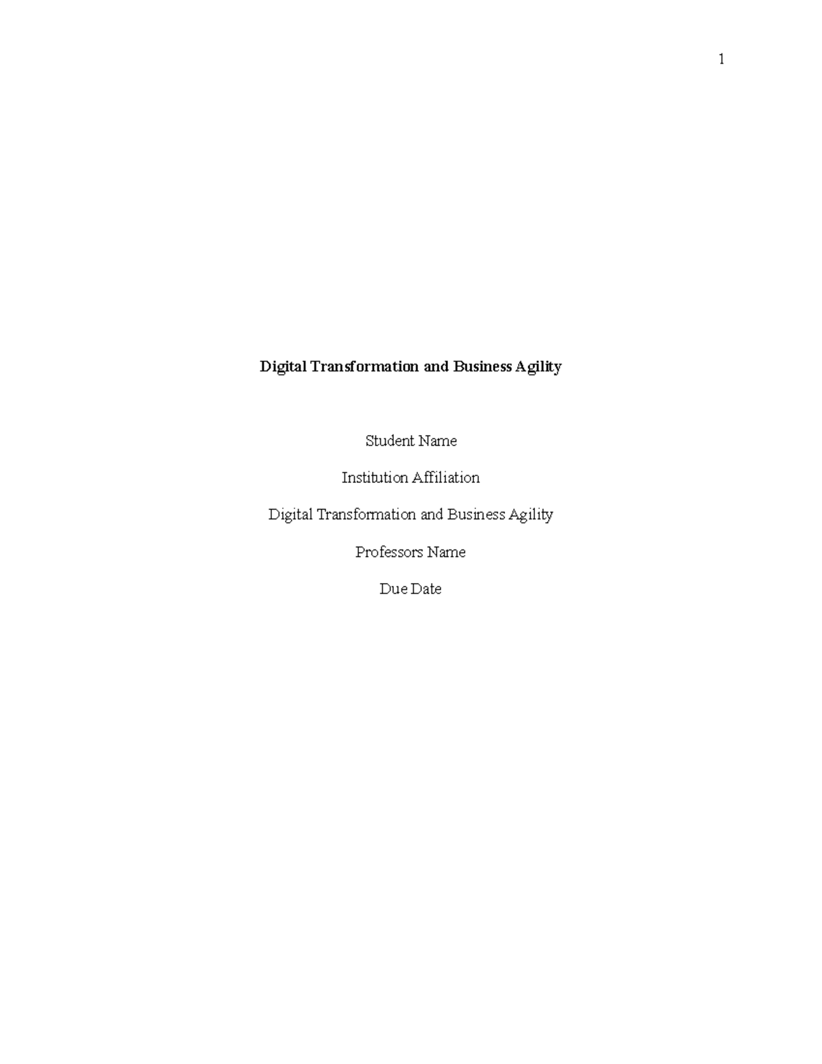 Digital Transformation and Business Agility: A Case Study on IKEA - Studocu