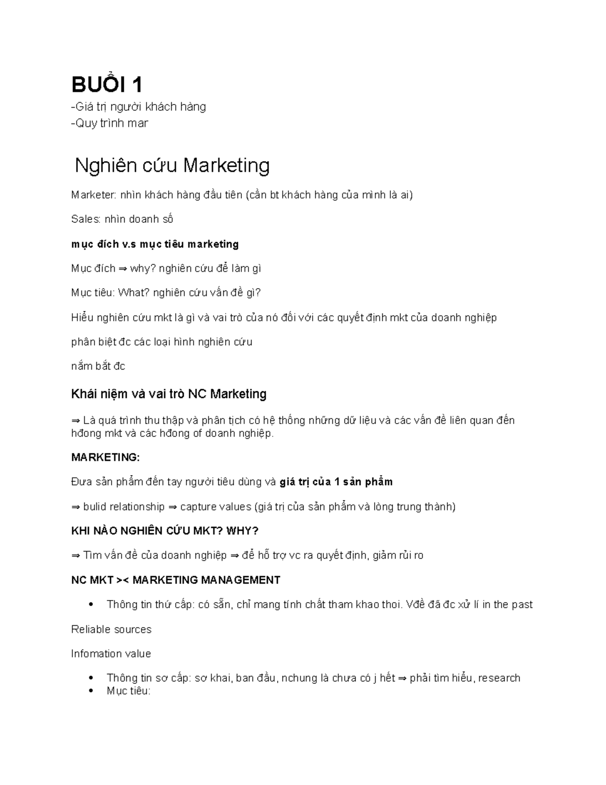 Nghiên Cứu Marketing Cơ Bản - MAR - bbbi - Studocu