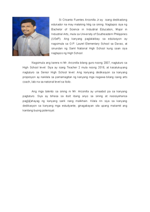 Narrative Report Portfolio - Republic of the Philippines Department of ...