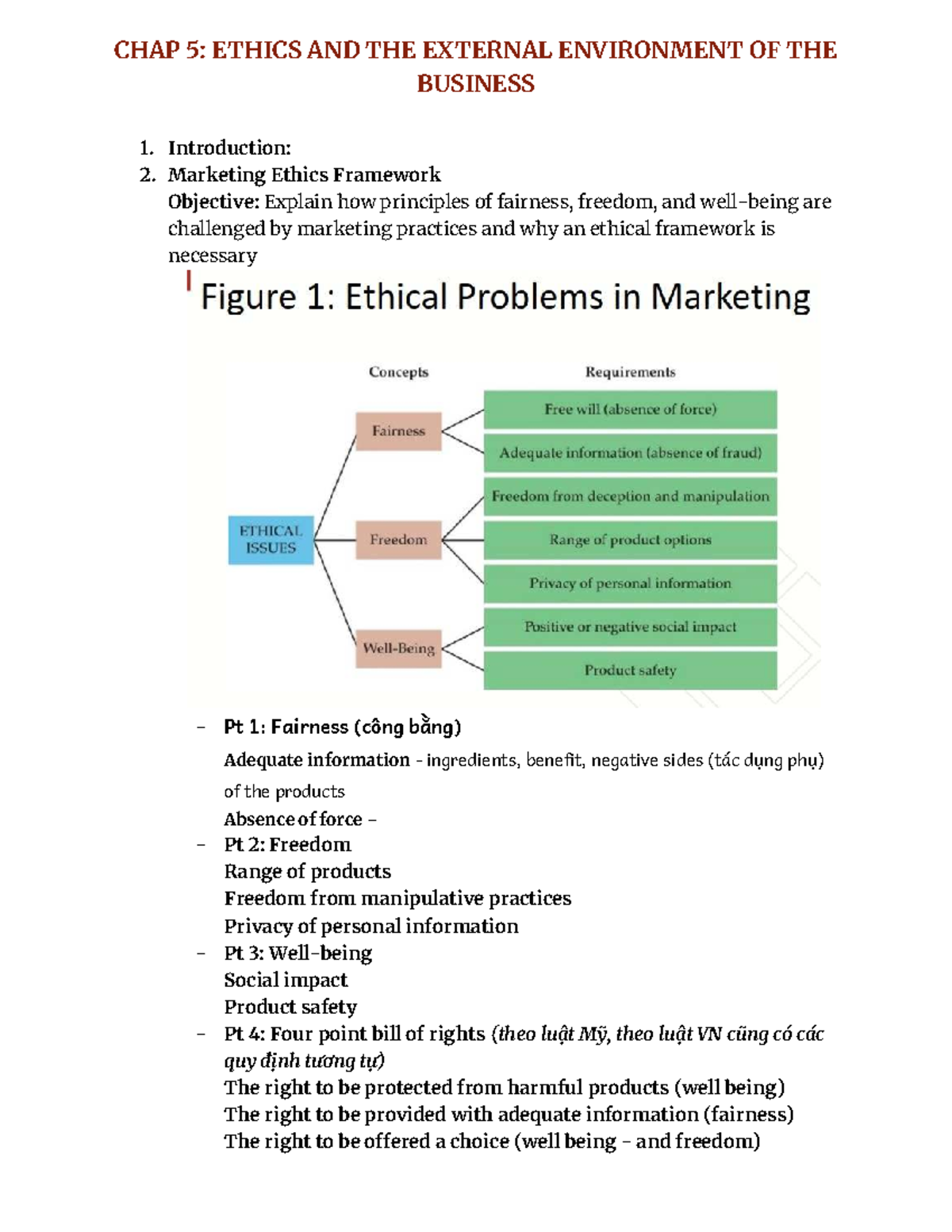 CHAP 5: ETHICS & EXTERNAL ENVIRONMENT IN BUSINESS (BUS 101) - Studocu