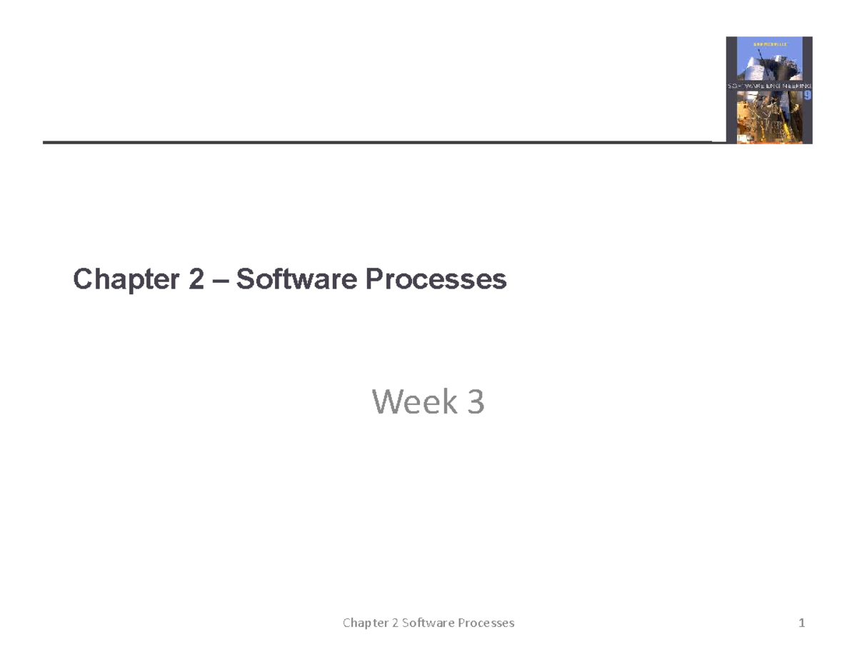 ASE 02 - Lecture Notes on Software Processes and Models - Studocu