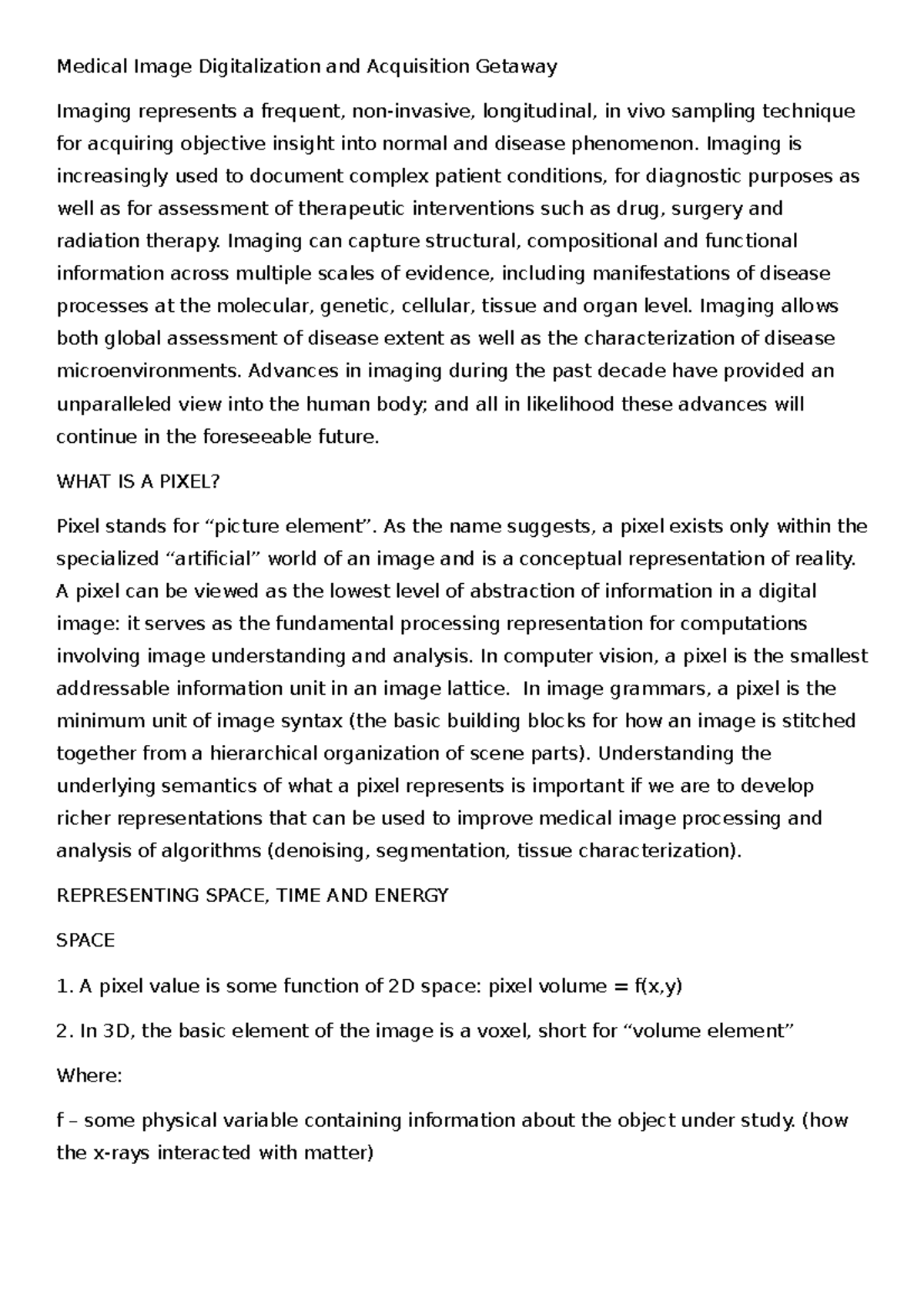 ISI - 6 - Lecture notes 1 - 17 - Medical Image Digitalization and ...