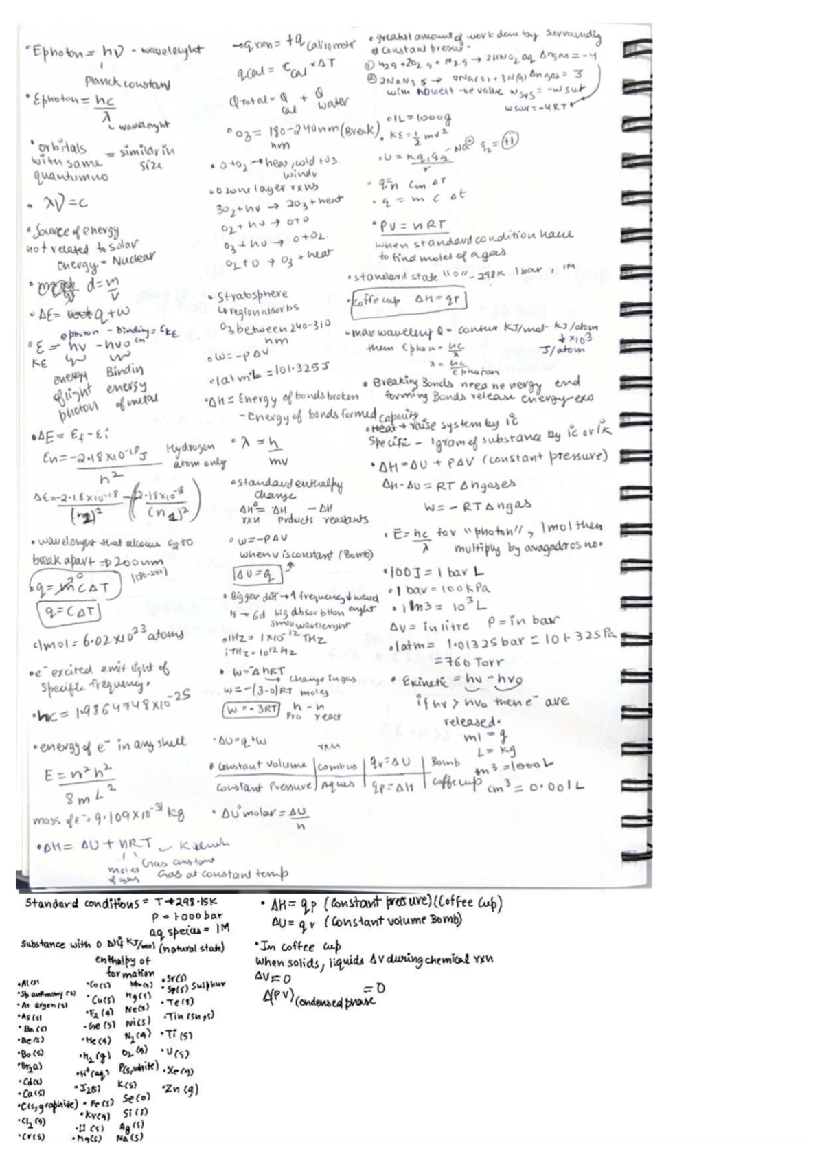 Cheat Sheet 3 - Thermodynamics and Energy Calculations (UofM) - Studocu