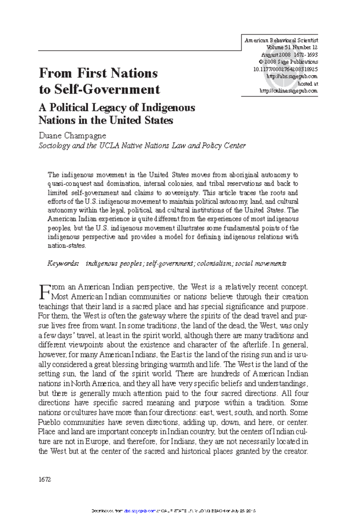 From First Nations to Self-Government: A Legacy of Indigenous Autonomy ...